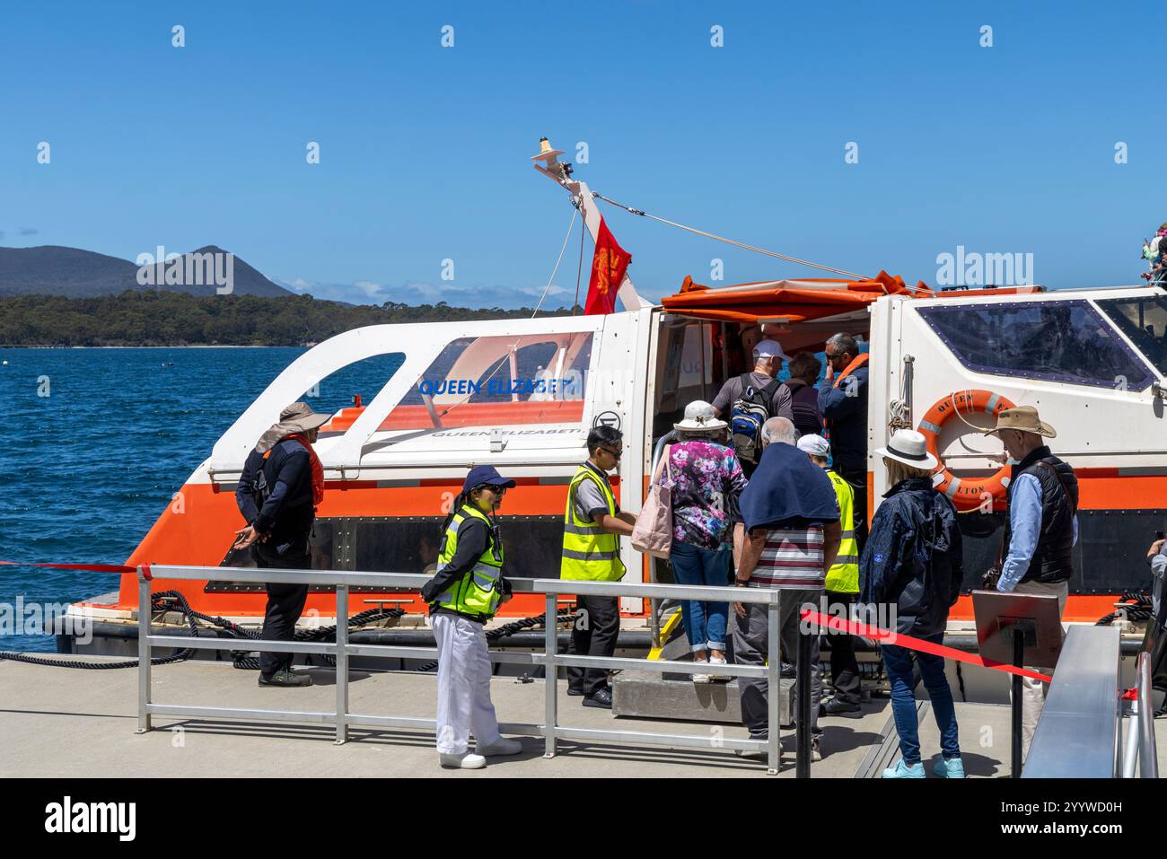 Queen Elizabeth cruise ship passengers board tender boats after ...