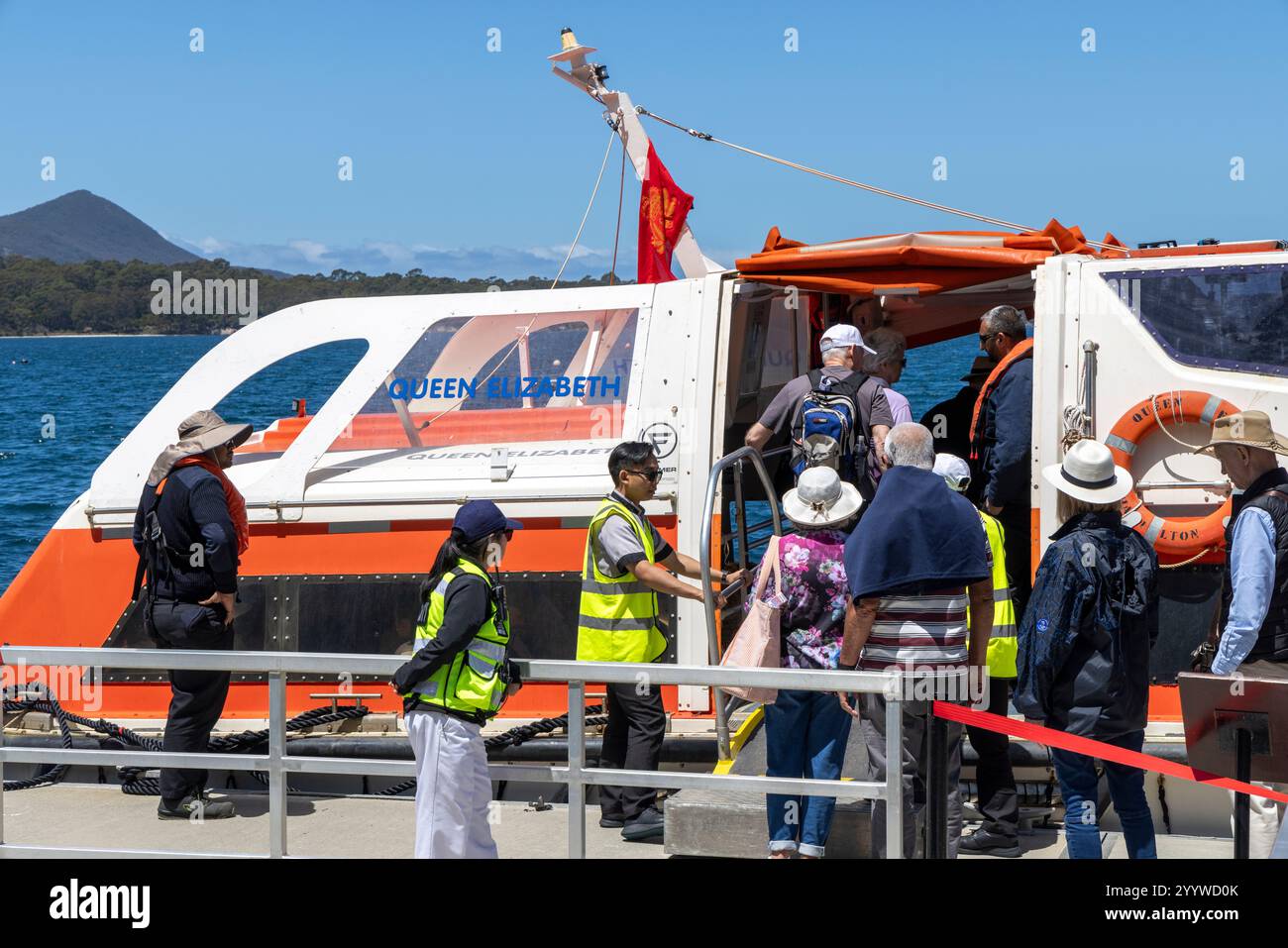 Queen Elizabeth cruise ship passengers board tender boats after ...