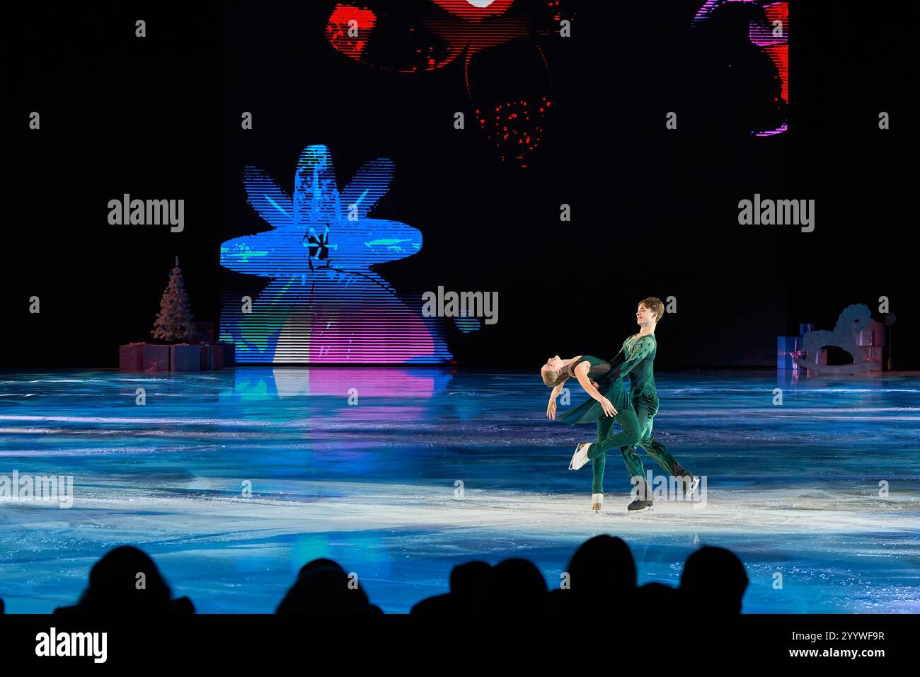Vladivostok, Russia. 22nd Dec, 2024. Actors perform in ice ballet play ...
