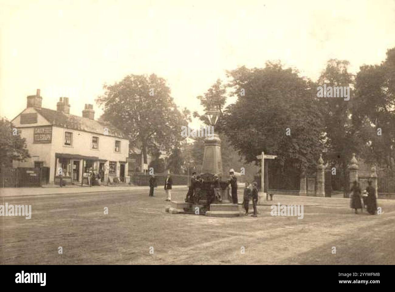 Dulwich village in the late 19th century, showing The French Horn Inn ...