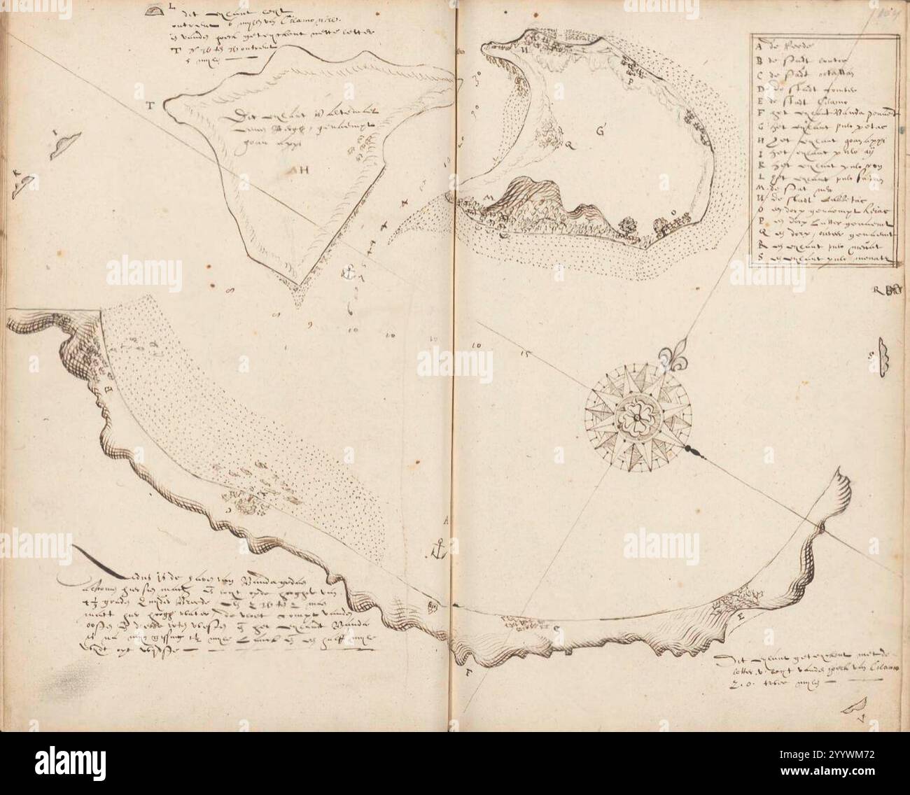 Dutch map of Banda ca. 1602 Stock Photo - Alamy