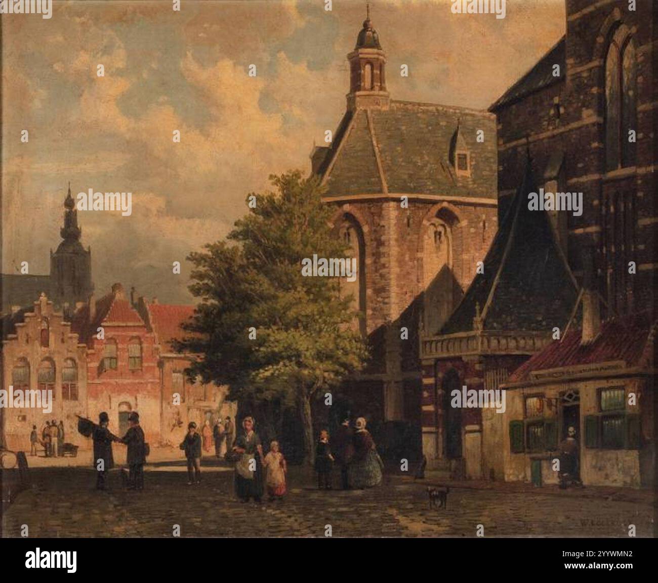 Dutch Town Square Nyhs S-25 Stock Photo - Alamy