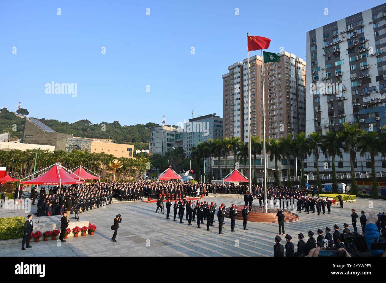 The government of Macao Special Administrative Region held a flag ...