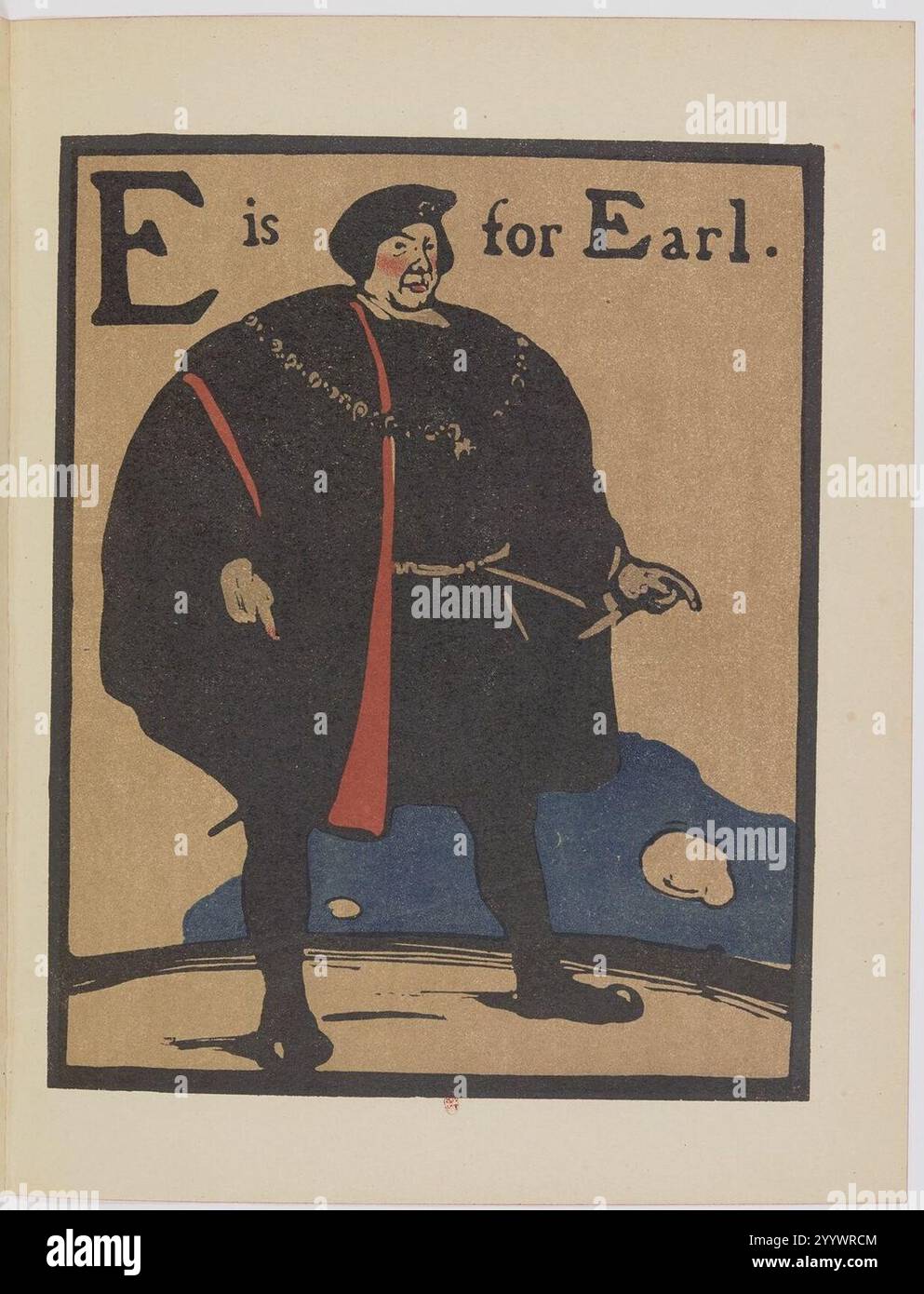 E is for Earl - An Alphabet by William Nicholson (1899 Stock Photo - Alamy