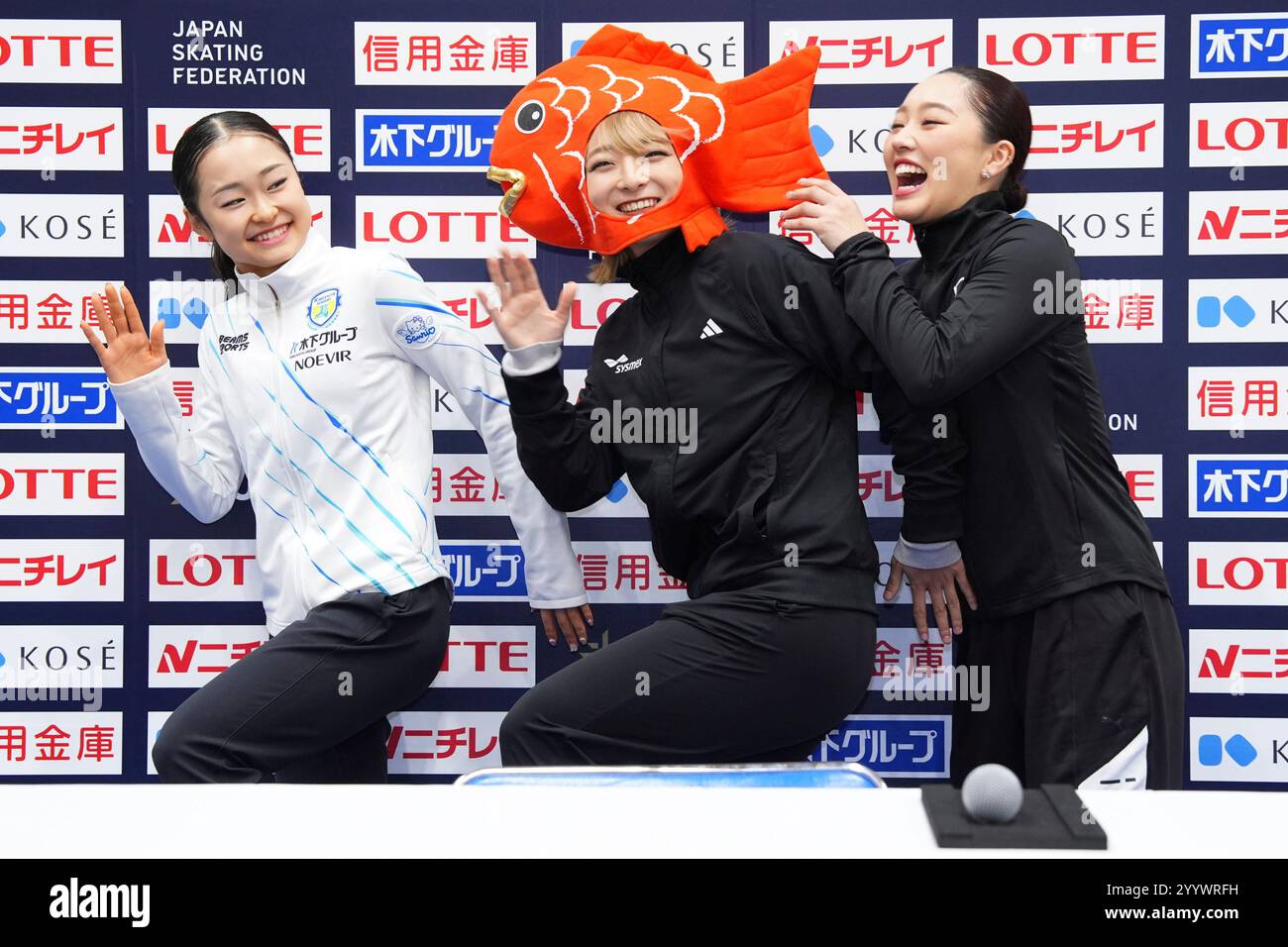 Towa Pharmaceutical RACTAB Dome, Osaka, Japan. 22nd Dec, 2024. (L-R ...