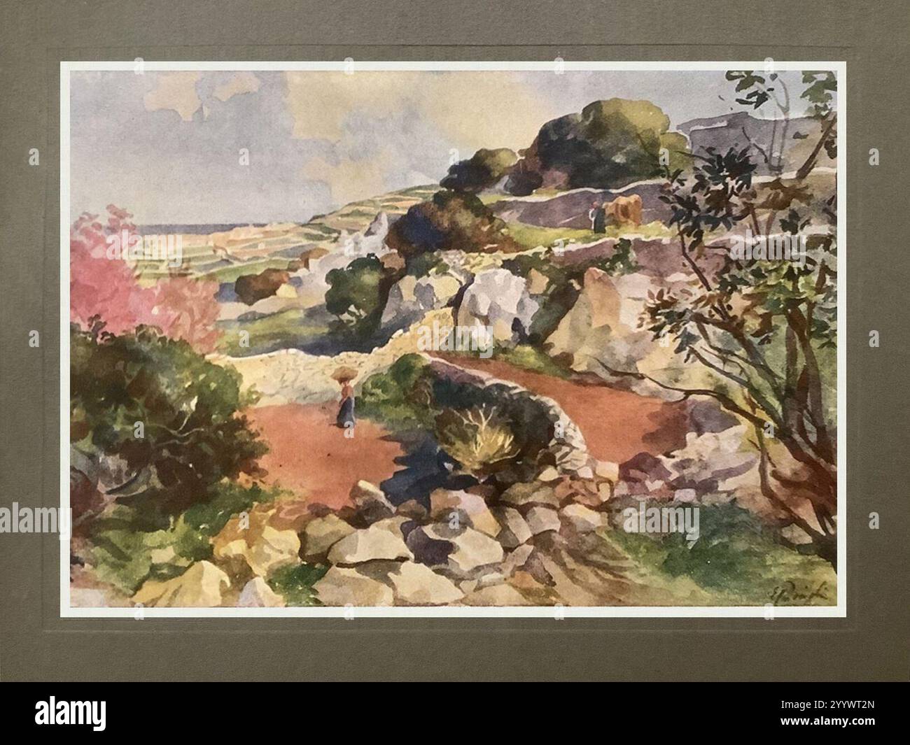 E. Caruana Dingli, Typical Landscape Stock Photo - Alamy