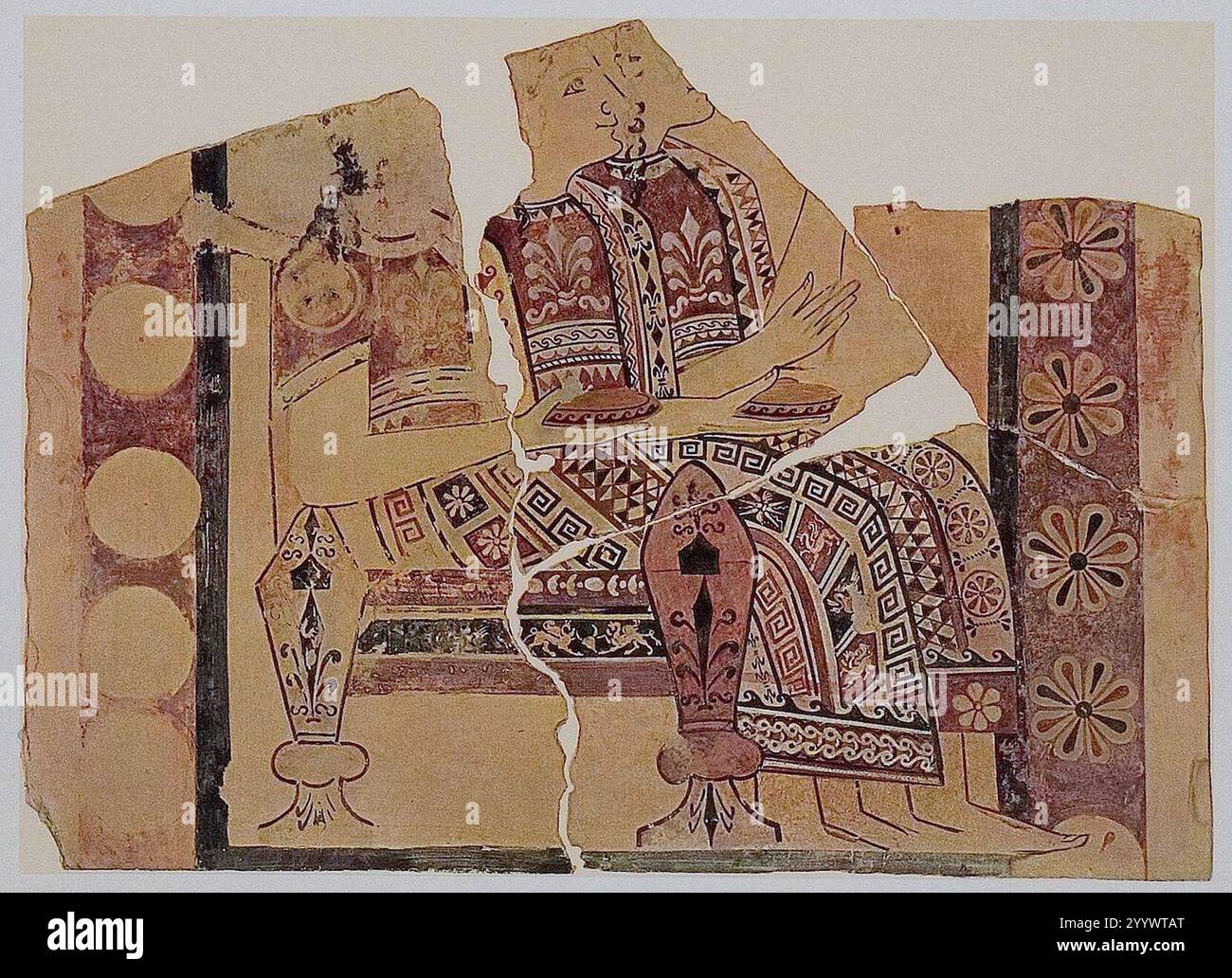 E. Gilliéron, Thermon metope - three seated goddesses (Antike Denkmäler ...