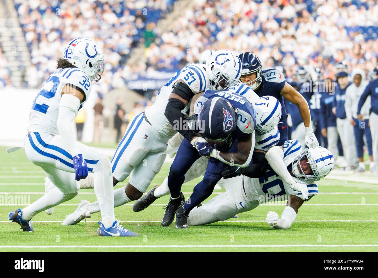 Indianapolis, Indiana, USA. 22nd Dec, 2024. Tennessee Titans running ...