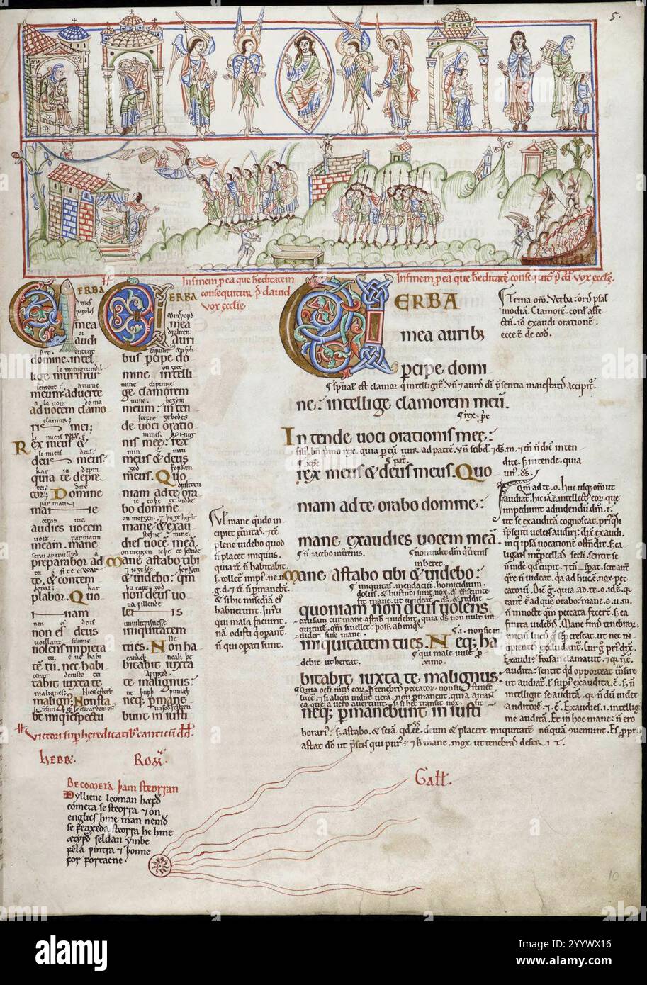 Eadwine Psalter f.10r (full page Stock Photo - Alamy