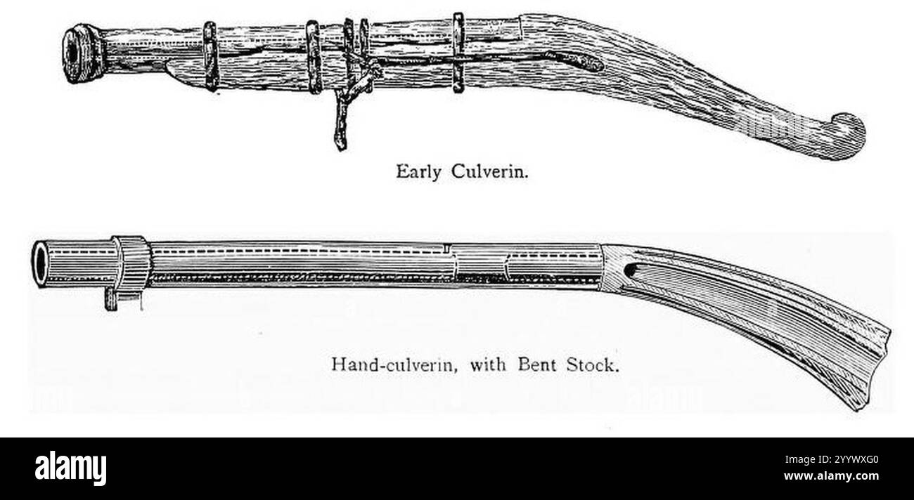 Early culverin and hand culverin with bent stock Stock Photo - Alamy