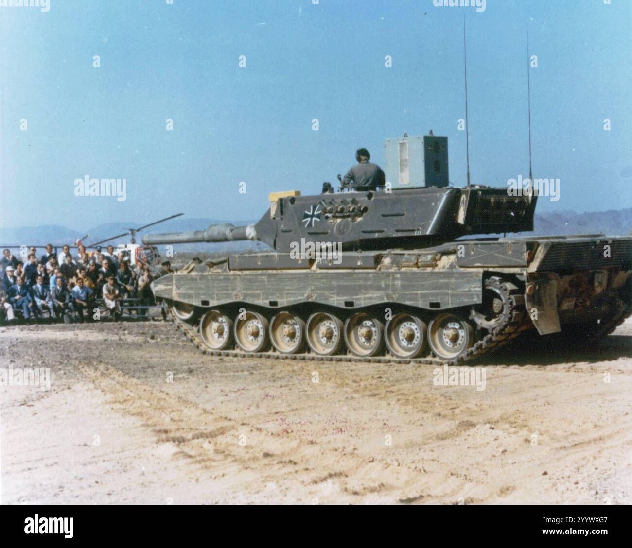 Early Leopard 2 Tank Prototype at Yuma Proving Ground, 1975 Stock Photo ...