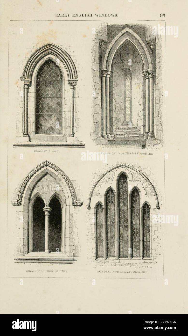 Early English Windows stylesofarchitec00rick 0169 Stock Photo - Alamy