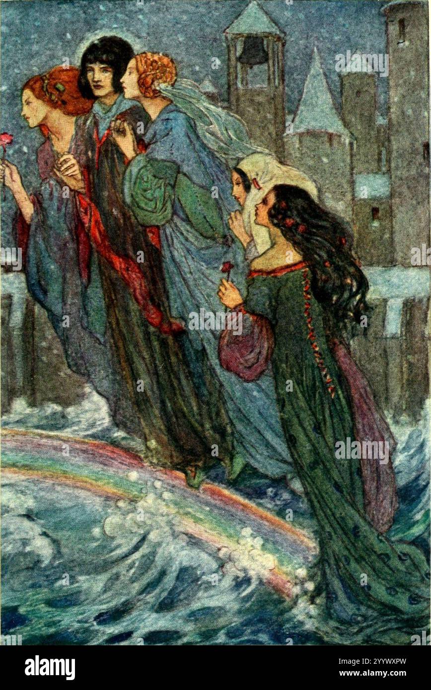 Early poems of William Morris - Florence Harrison color plate to page ...