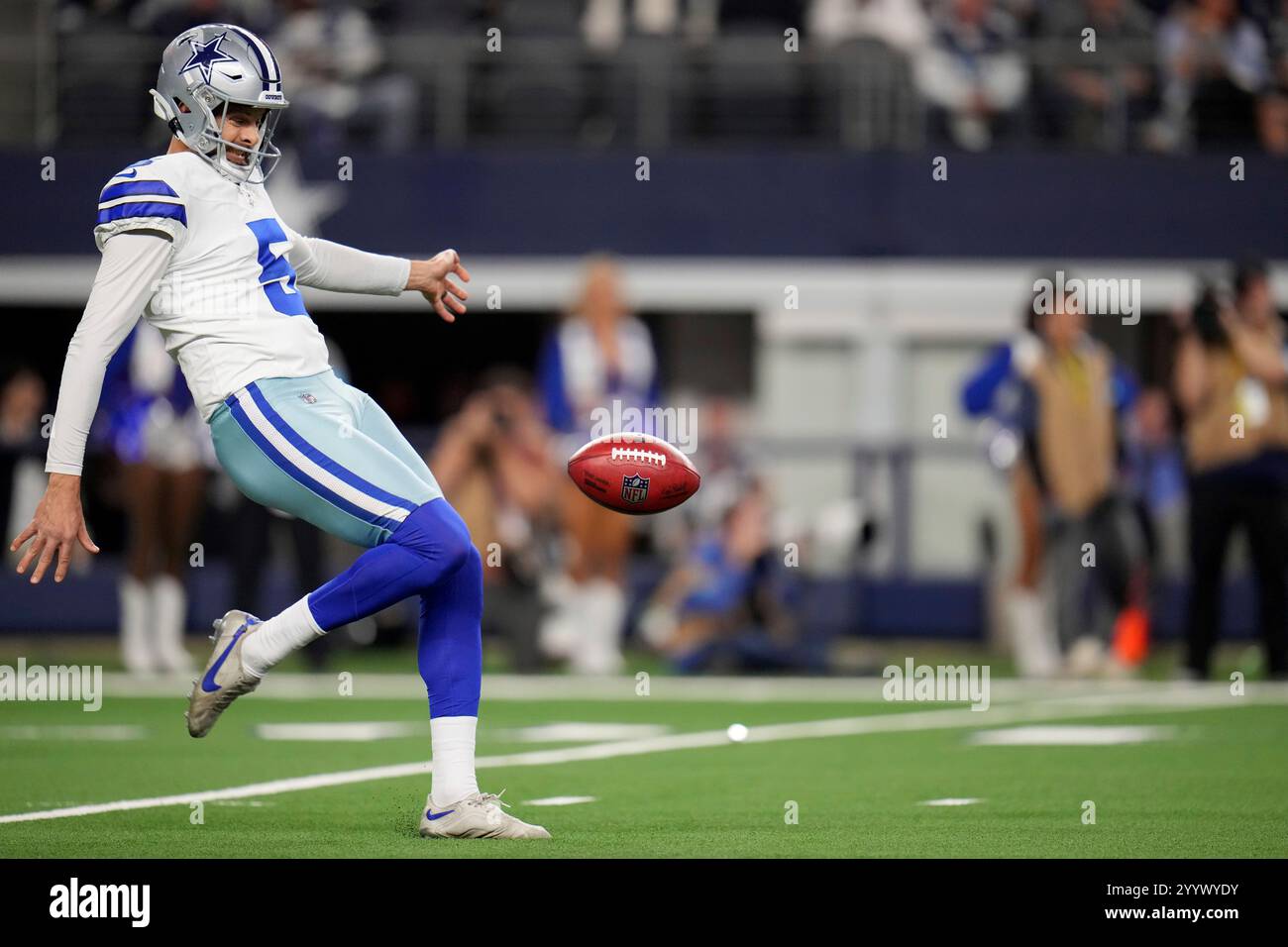 Dallas Cowboys' Bryan Anger punts to the Tampa Bay Buccaneers in the ...