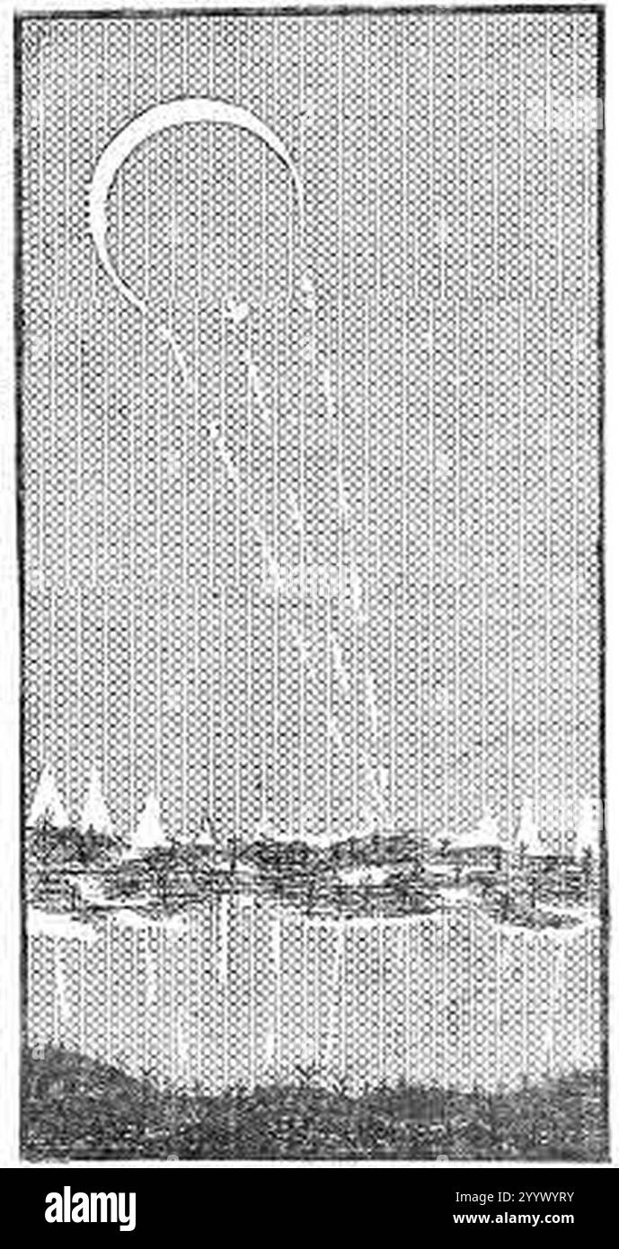 EARTH, LOWER HEAVEN, AND ETHEREAN HOSTS DESCENDING OAHSPE Stock Photo ...