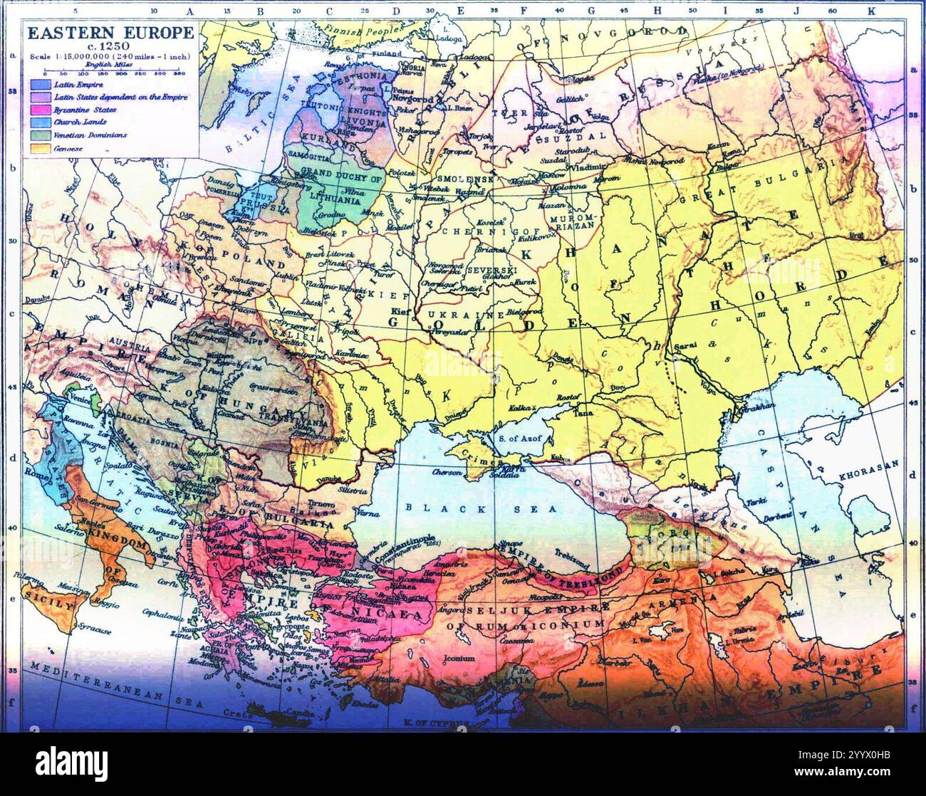 Eastern Europe around 1250 Stock Photo - Alamy