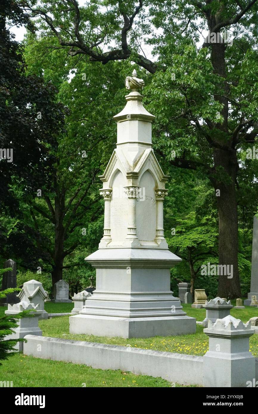 Eastburn family grave - Mount Auburn Cemetery Stock Photo - Alamy