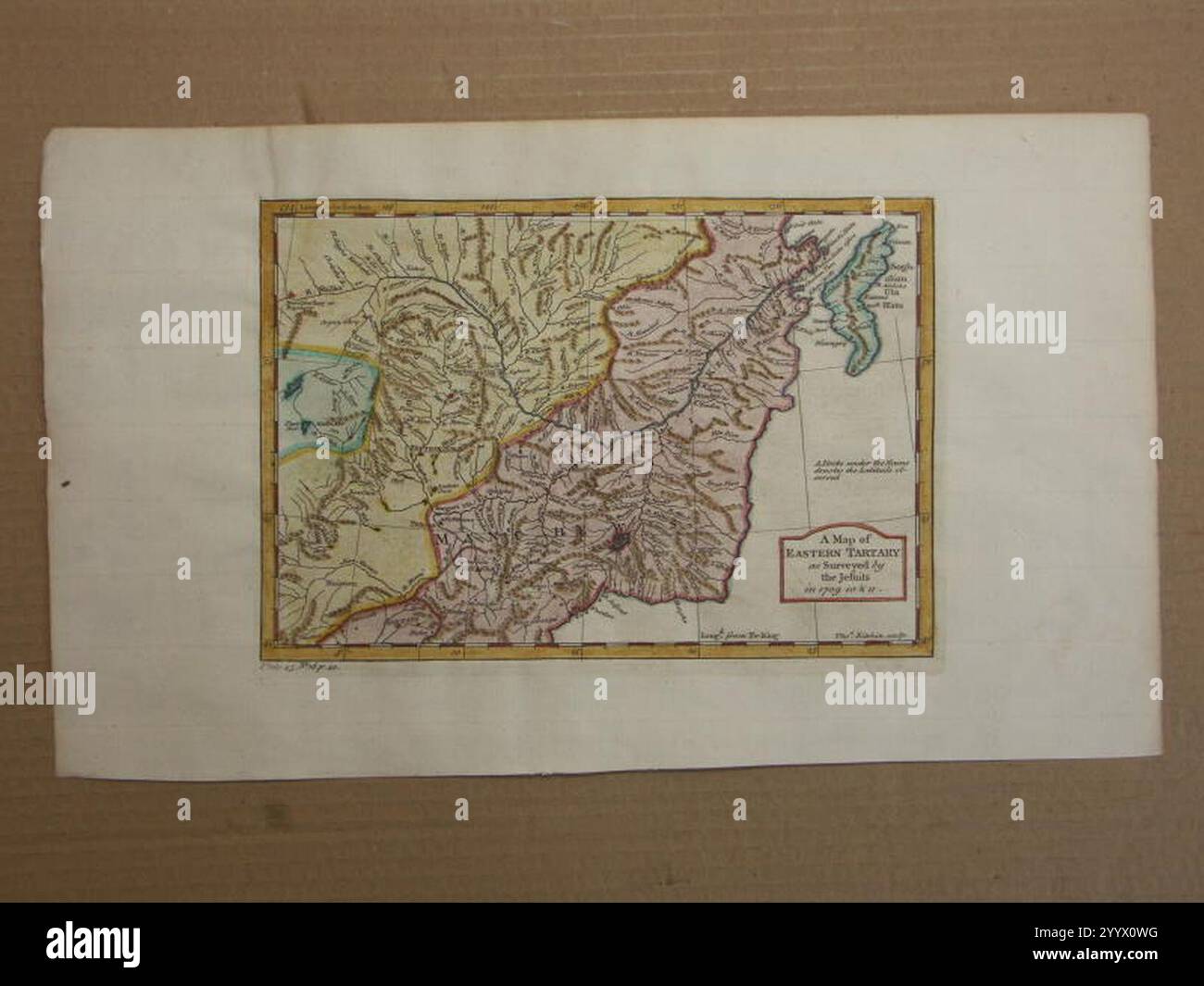 Eastern Tartary Map in 1752 Stock Photo - Alamy