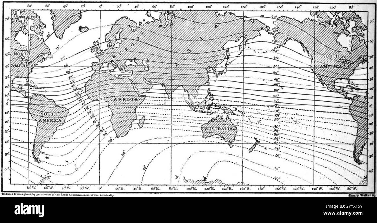 EB1911 - Magnetism, Terrestrial - Fig. 4.—Isomagnetics, lines of equal ...