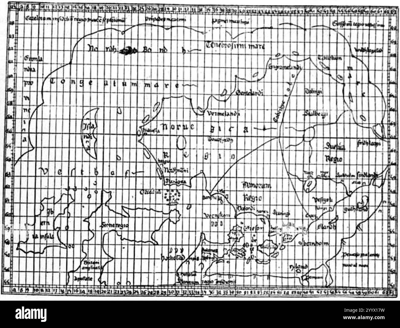 EB1911 - Map - Fig. 25.—Claudius Clavus Swartha (1427 Stock Photo - Alamy