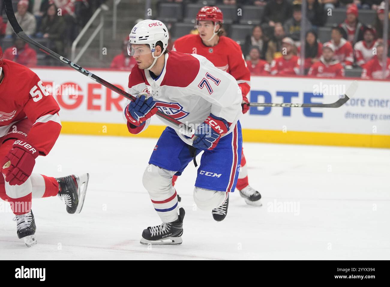 Montreal Canadiens center Jake Evans skates during the first period of ...