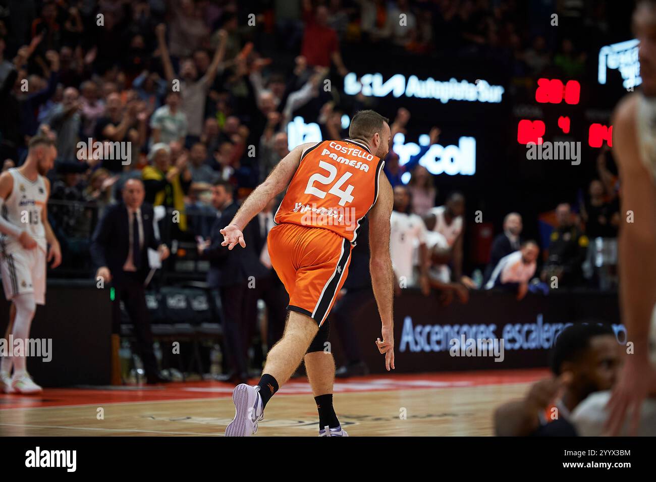 Valencia, Spain. 22nd Dec, 2024. Matt Costello of Valencia basket seen ...
