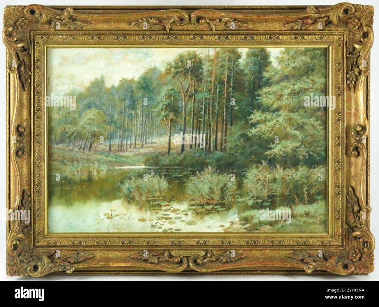 Edgar Longstaffe - , Woolmer Pond, Hampshire, watercolour, signed, 30cm ...