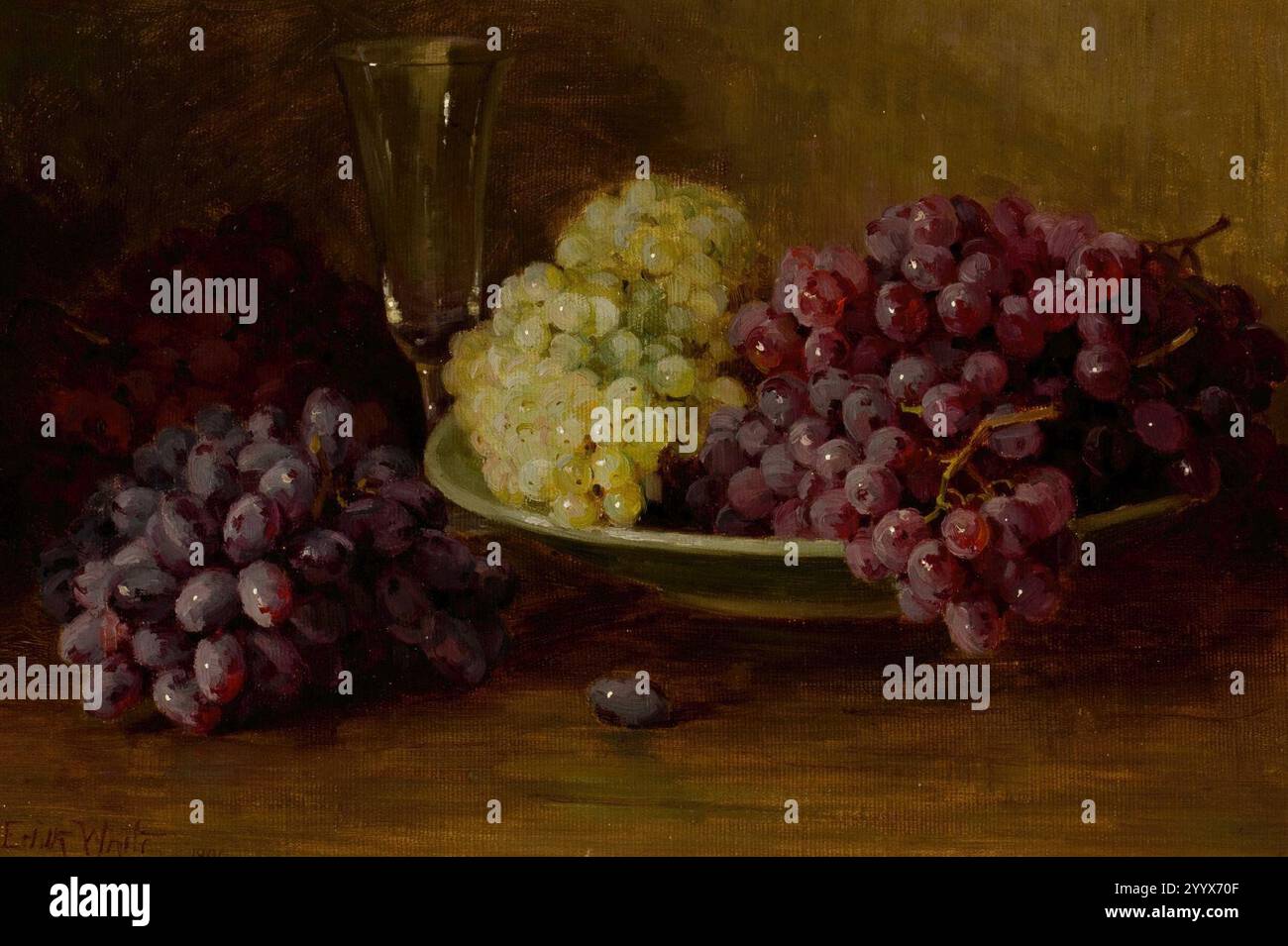 Edith White Still life with grapes 1900 Stock Photo - Alamy