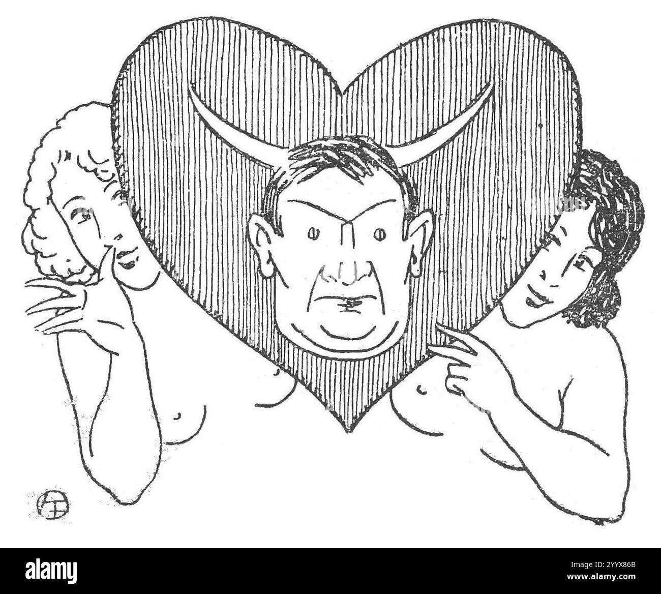 Edmond Mandey Coeurs en folie, 1924 (page 9 crop Stock Photo - Alamy