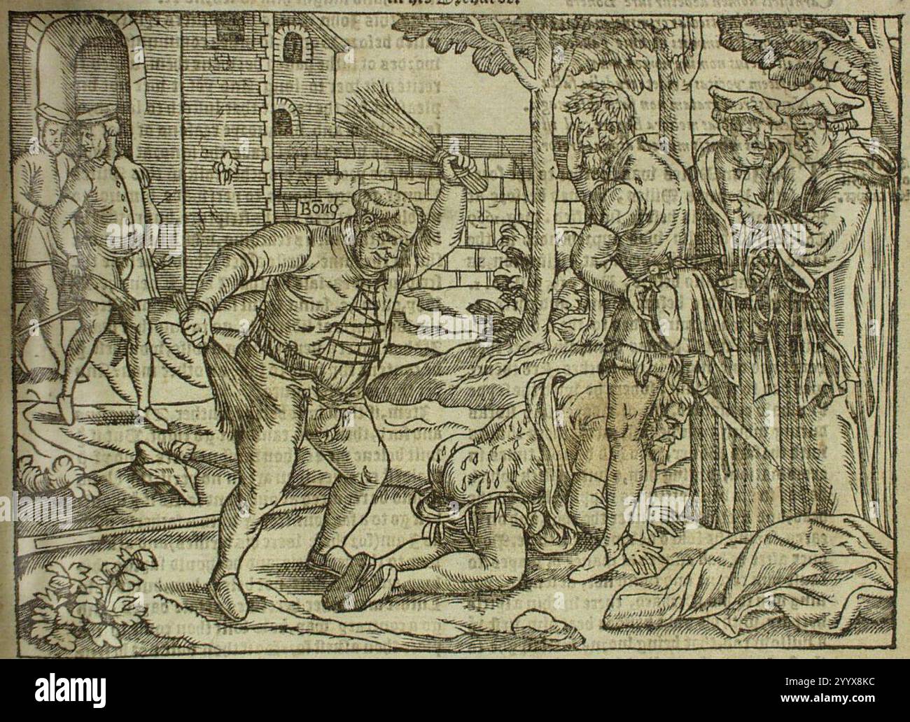 Edmund Bonner punishing a heretic Stock Photo - Alamy
