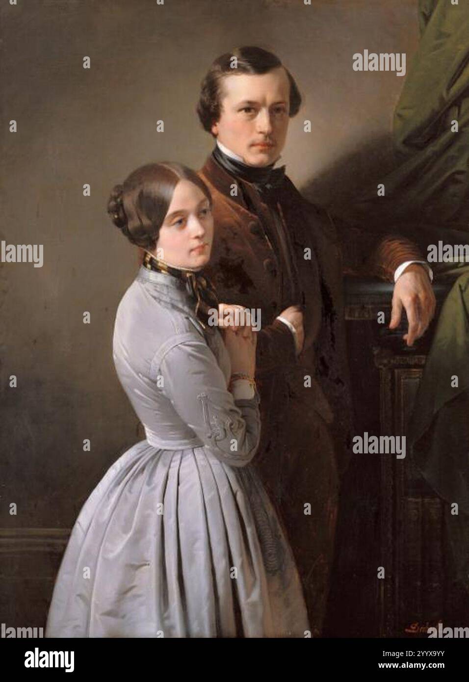 Edouard and Juliette Dubufe, by Claude Marie Dubufe Stock Photo - Alamy