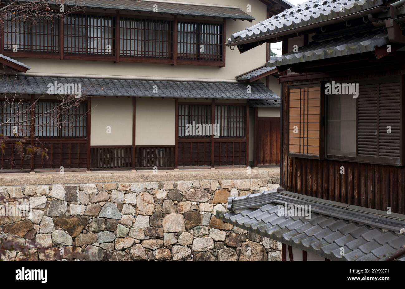 Old single-family 2-story merchant houses with traditional ...