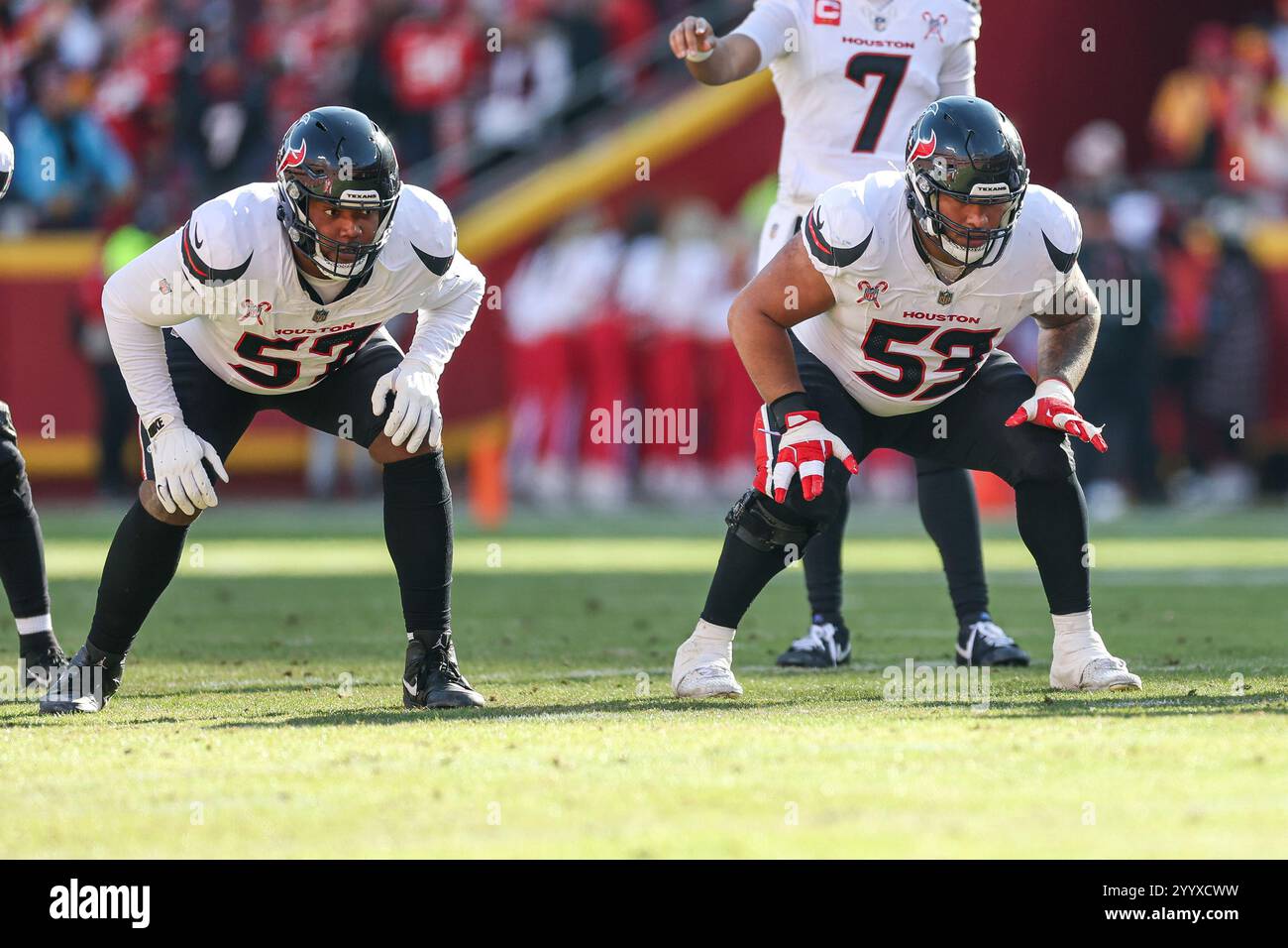 Kansas City, MO, USA. 21st Dec, 2024. Houston Texans offensive tackle ...