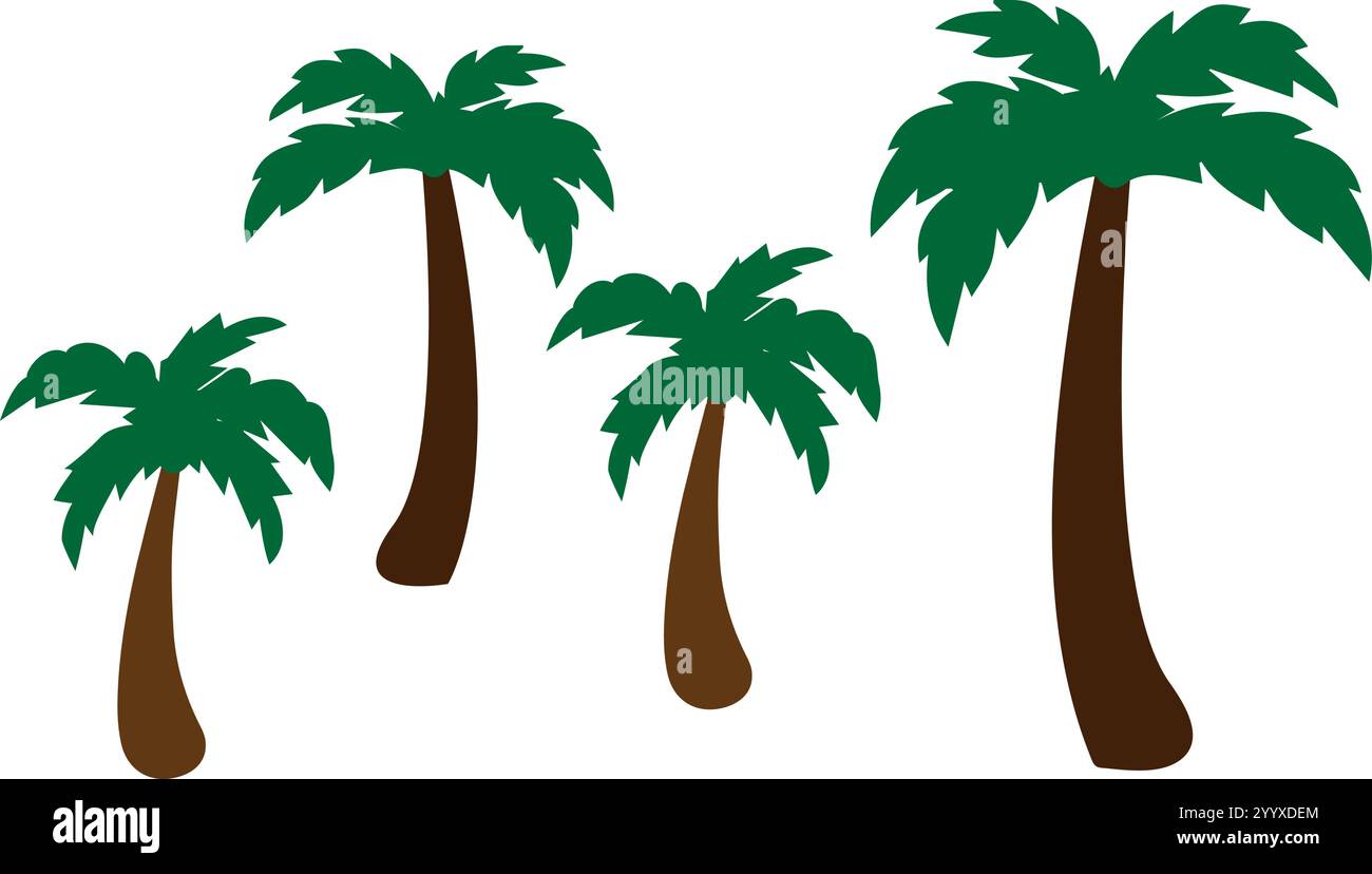 Palm tree tropical plants Stock Vector Images - Alamy