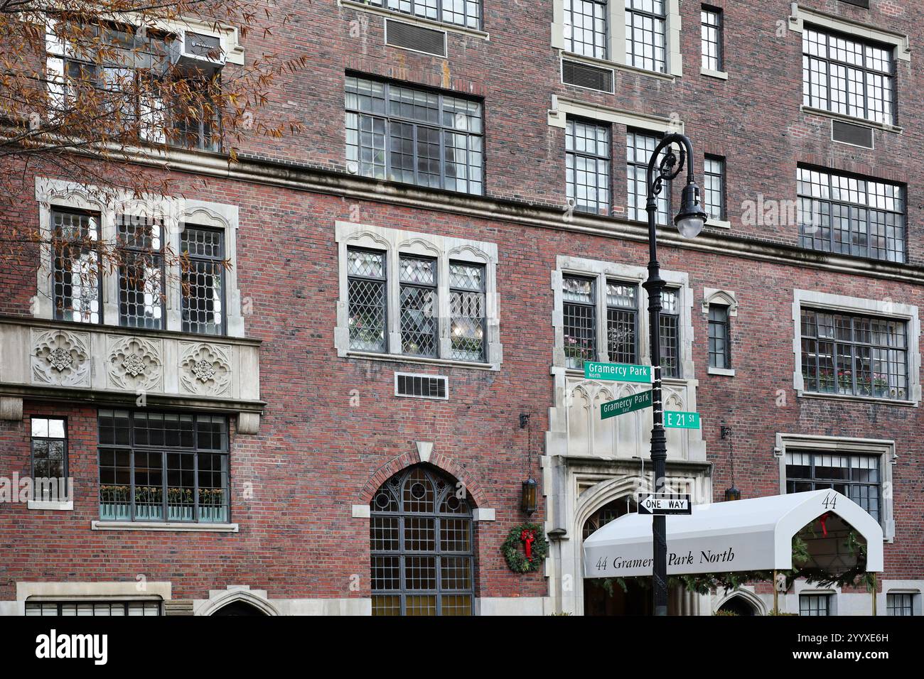 Elegant old apartment buildings in the Gramercy Park historic district ...