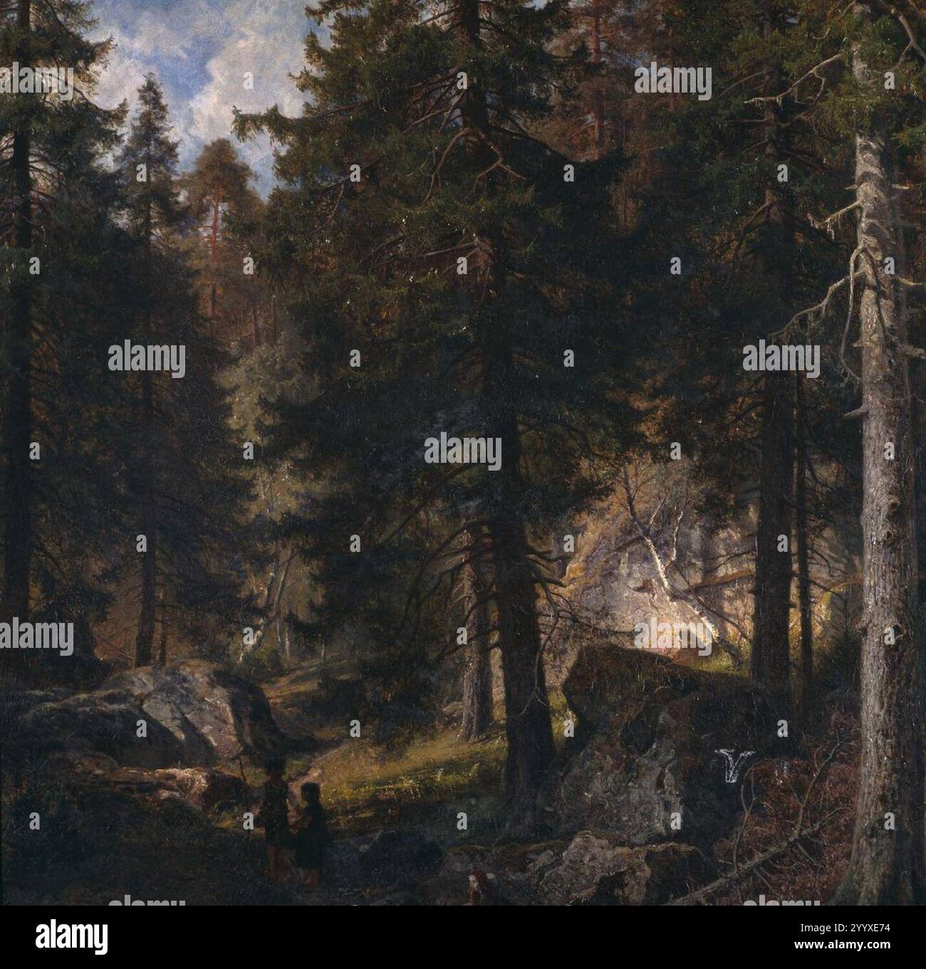 Edvard Bergh - In the Forest Stock Photo - Alamy