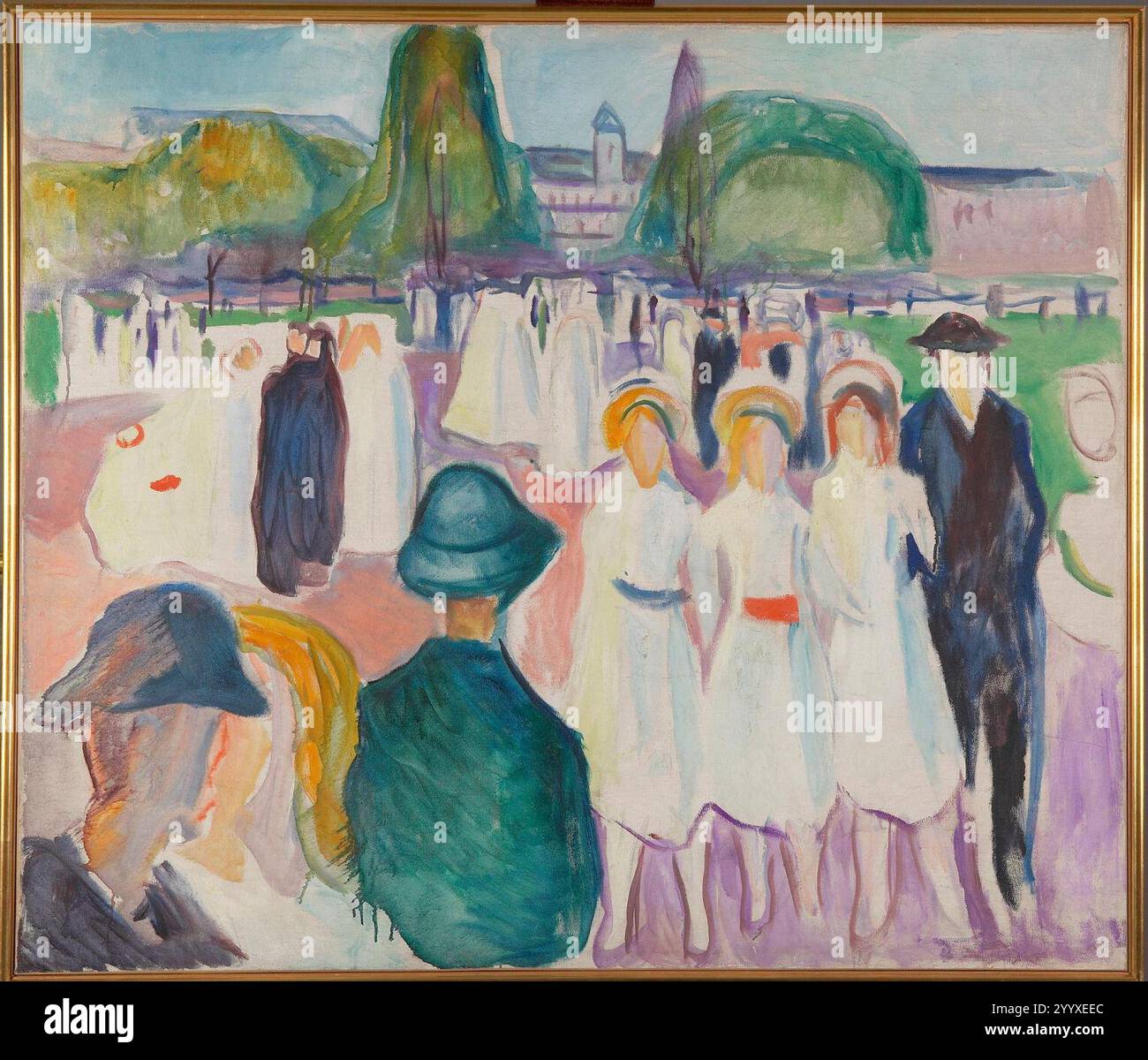 Edvard Munch - Promenade in Spring Stock Photo - Alamy