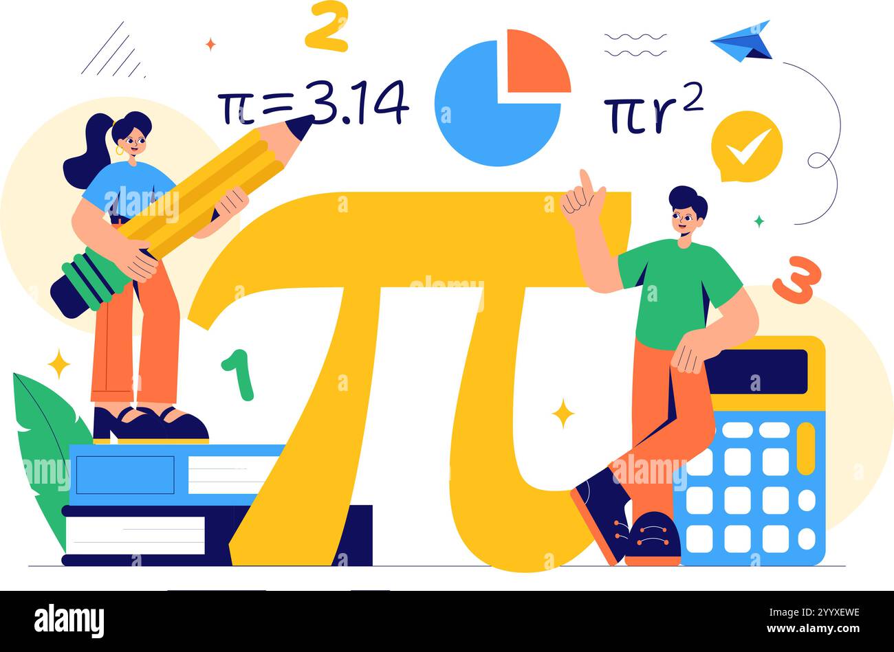Mathematics Learning Vector Illustration Featuring School Supplies or ...