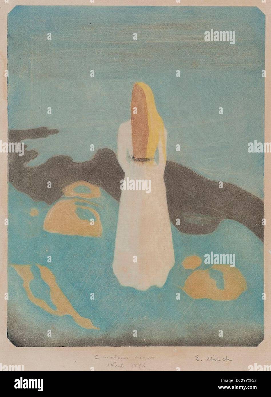 Edvard Munch, “Young Woman on the Beach. The Lonely One” 1896, Woll 49 ...