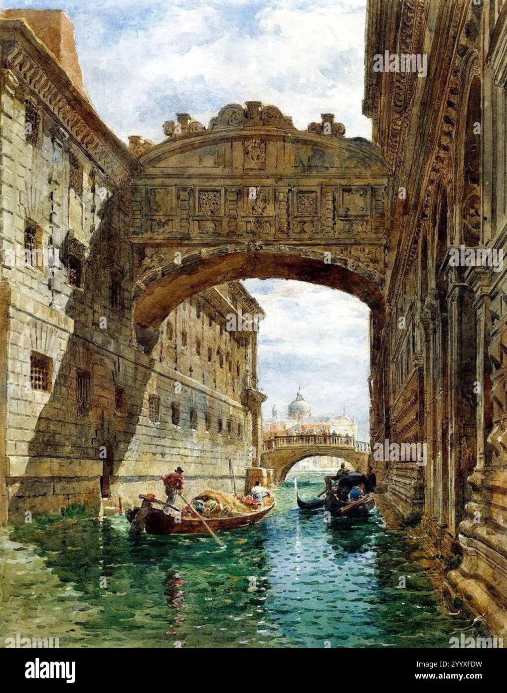 Edward Angelo Goodall Il Ponte dei Sospiri 1900 Stock Photo - Alamy