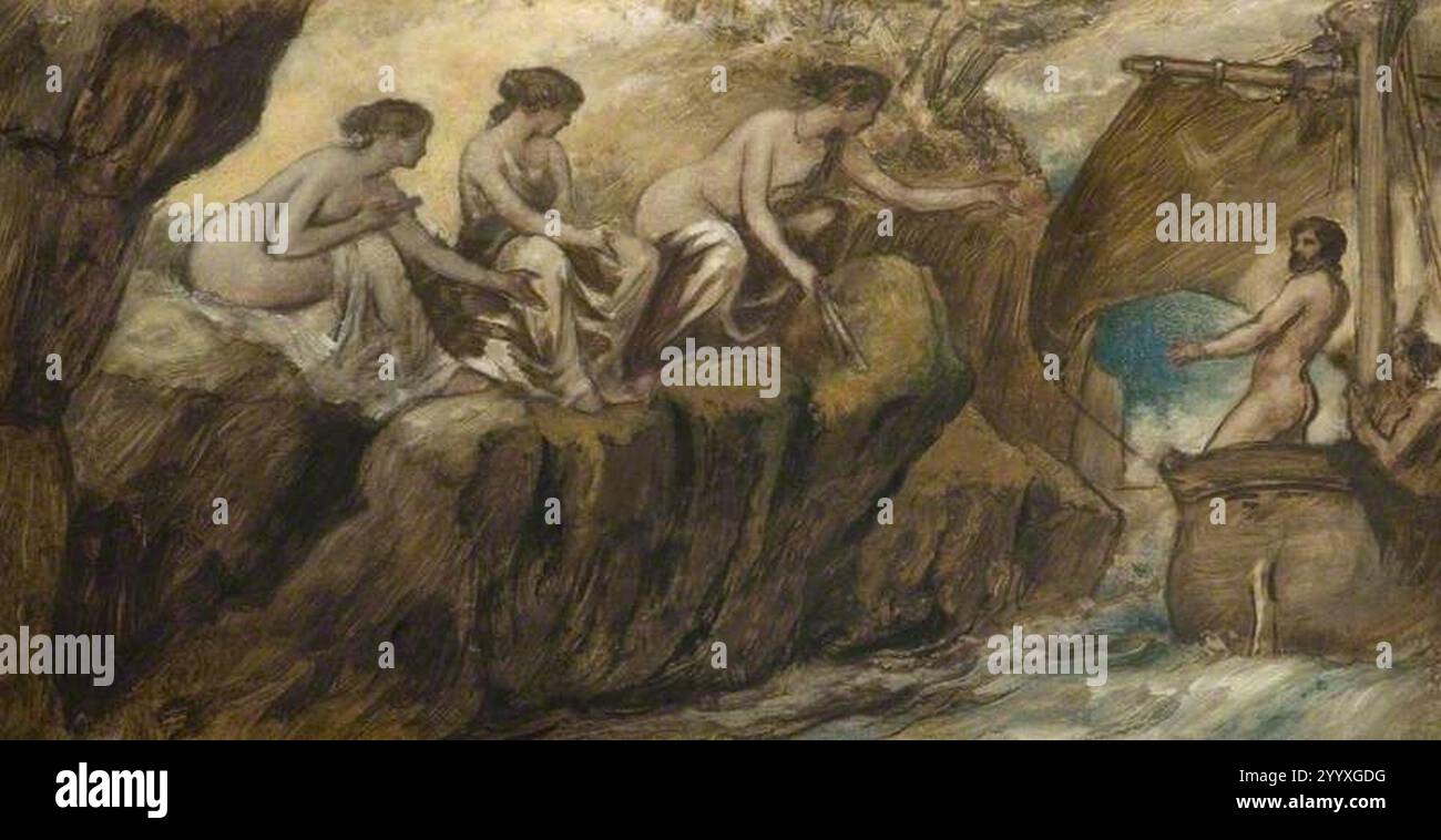 Edward Calvert (1799-1883) - Ulysses and the Sirens Stock Photo - Alamy
