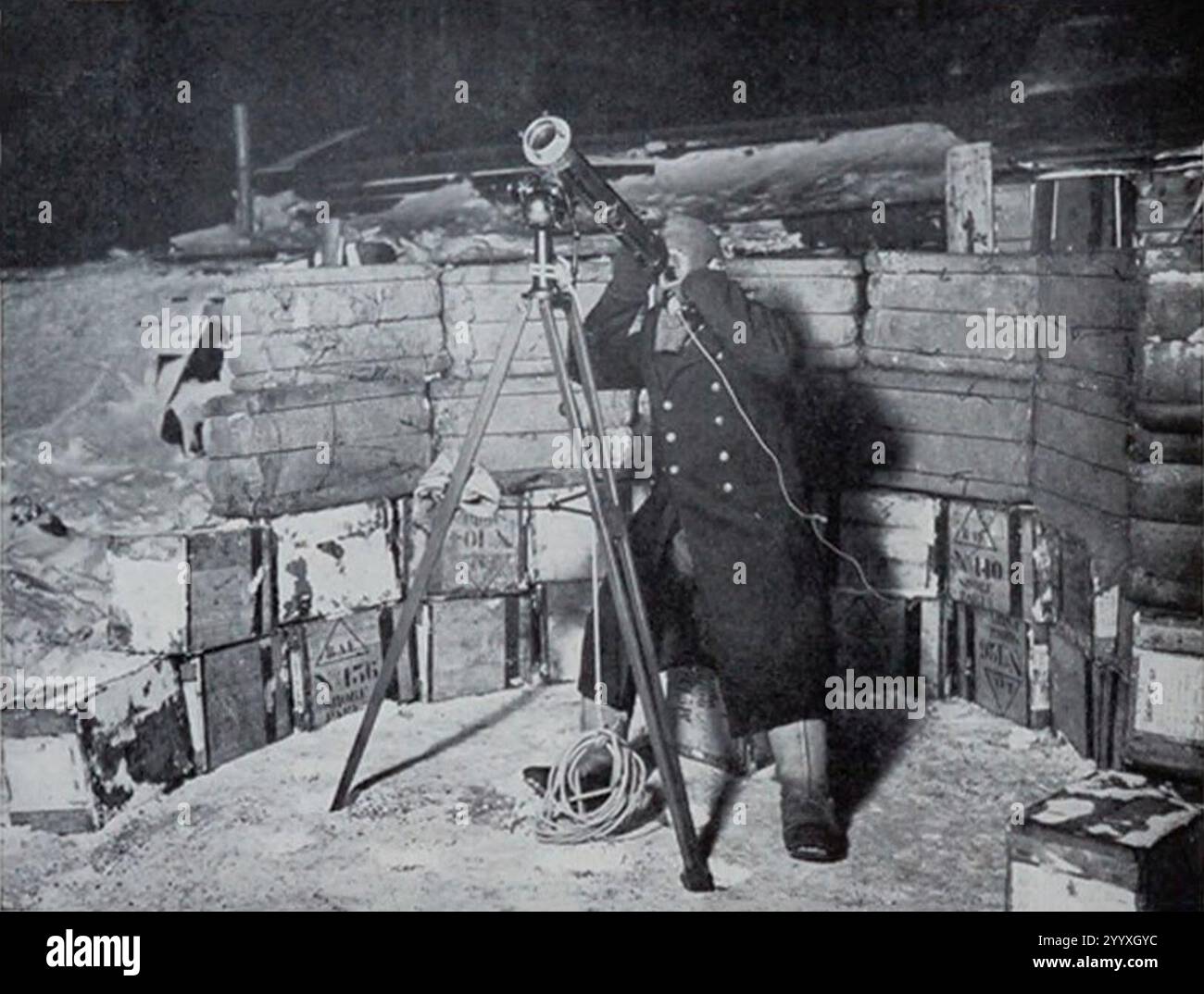 Edward Evans observing an occultation of Jupiter Stock Photo - Alamy
