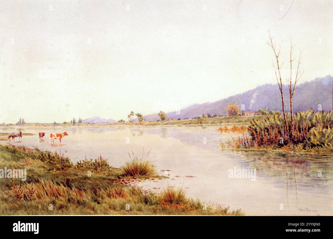 Edward Noel Barraud - River Scene, Otaki Stock Photo - Alamy