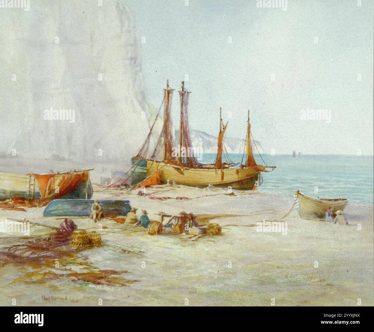 Edward Noel Barraud - Fishermen 1920 Stock Photo - Alamy