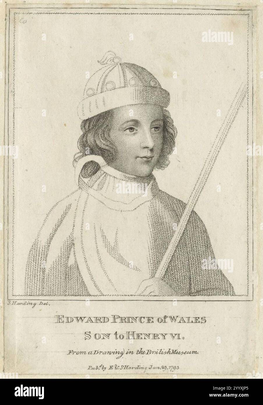Edward of Westminster, Prince of Wales by Silvester Harding Stock Photo ...