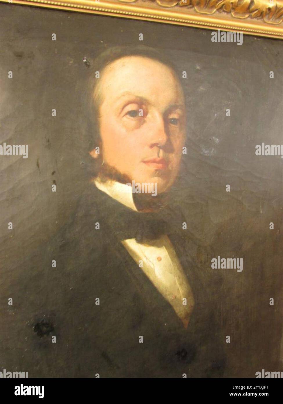 Edward Opie - in a moulded gilt gesso frame, holograph labels pasted ...