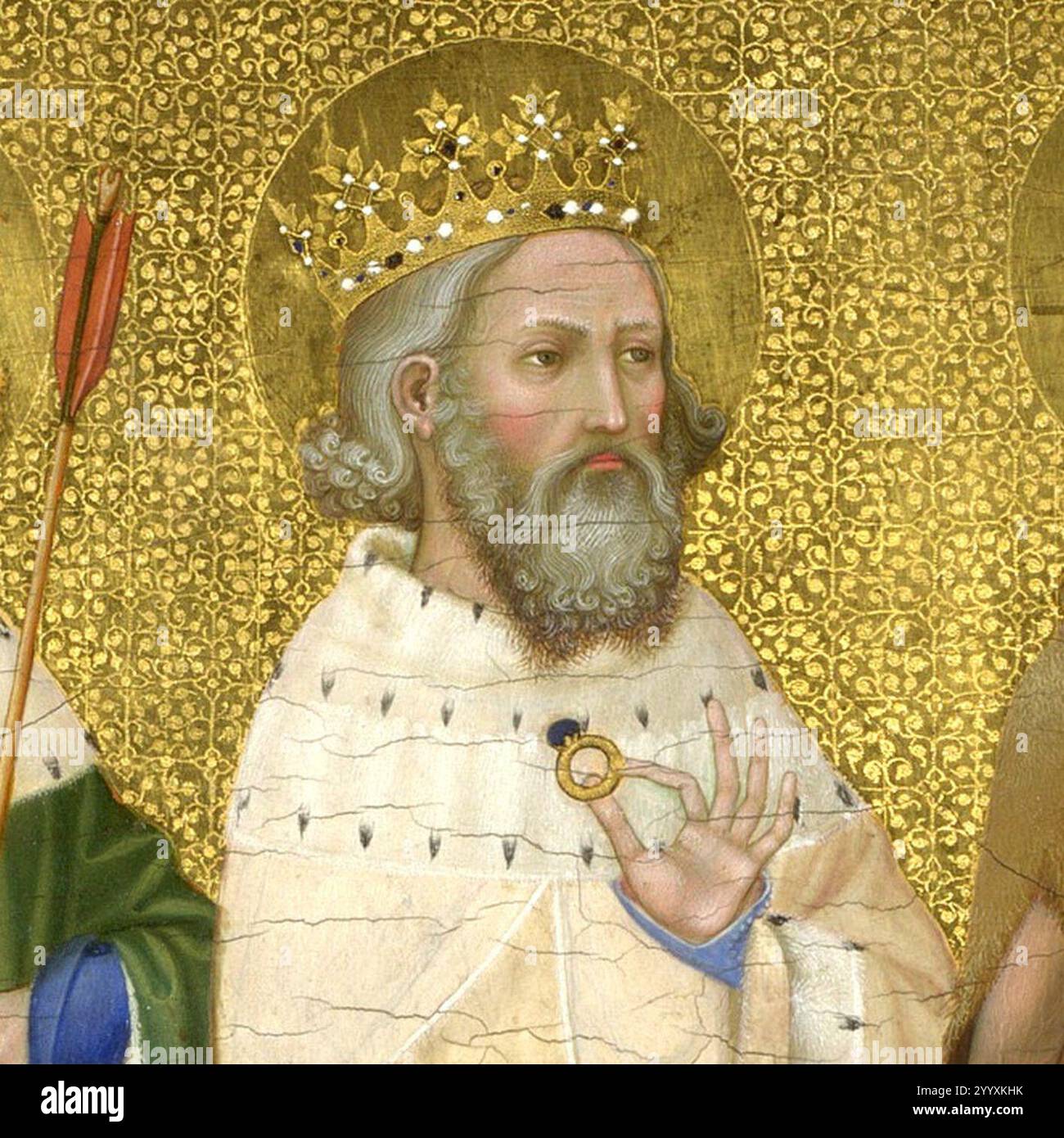 Edward the Confessor, the Wilton Diptych Stock Photo - Alamy