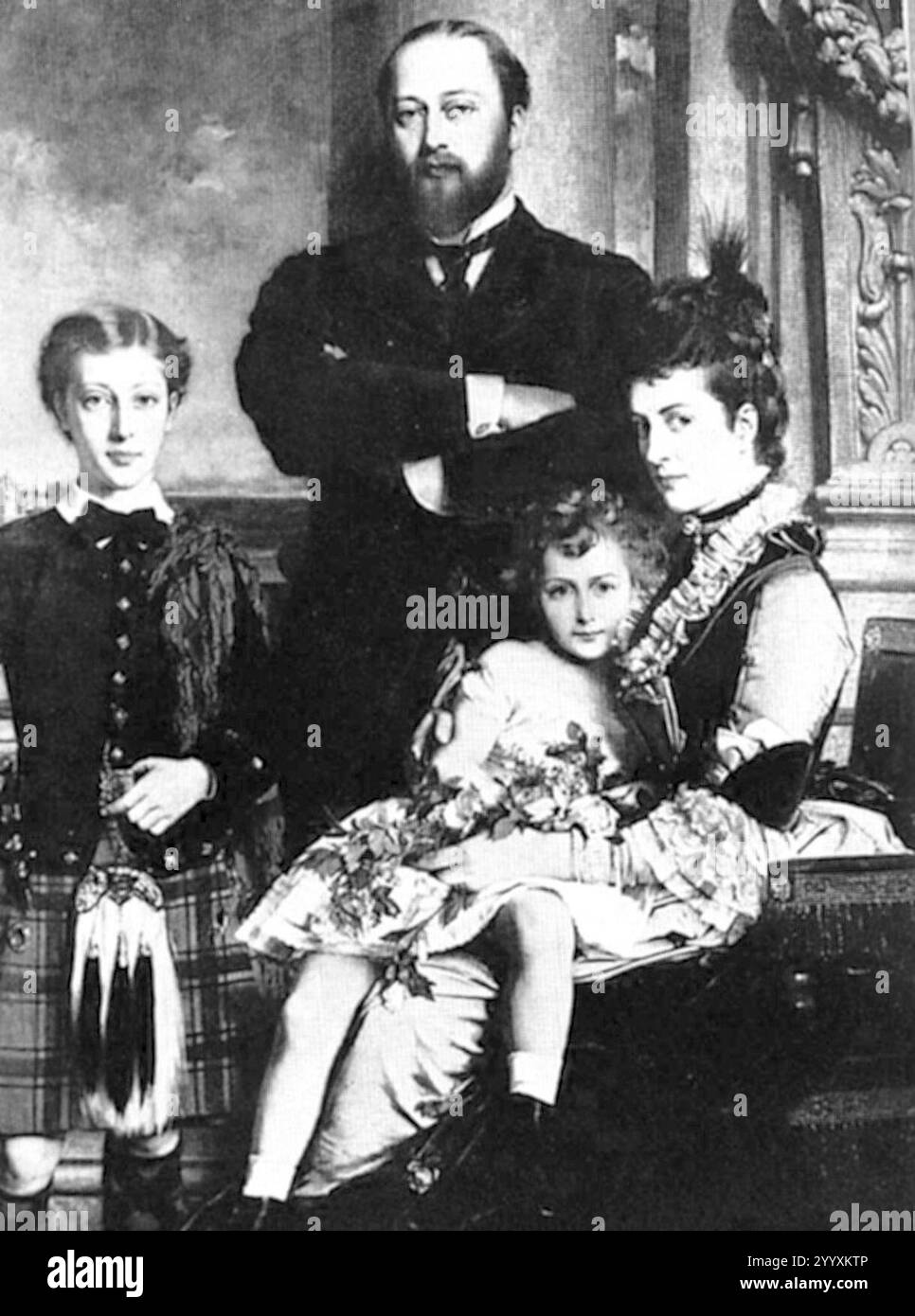 Edward VII & Queen Alexandra with children Albert and Louise -1876 ...