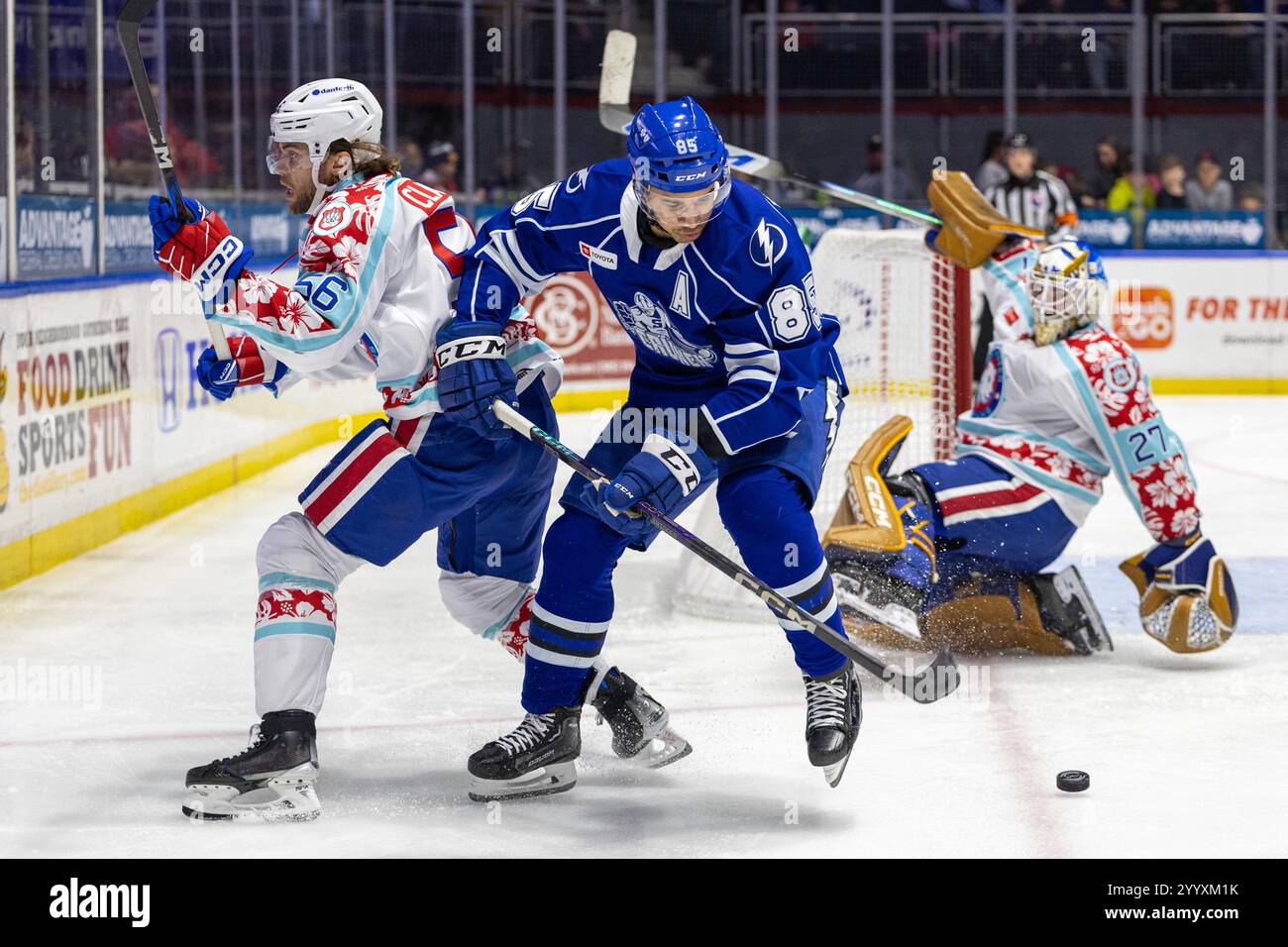 Rochester, New York, USA. 20th Dec, 2024. Syracuse Crunch forward ...