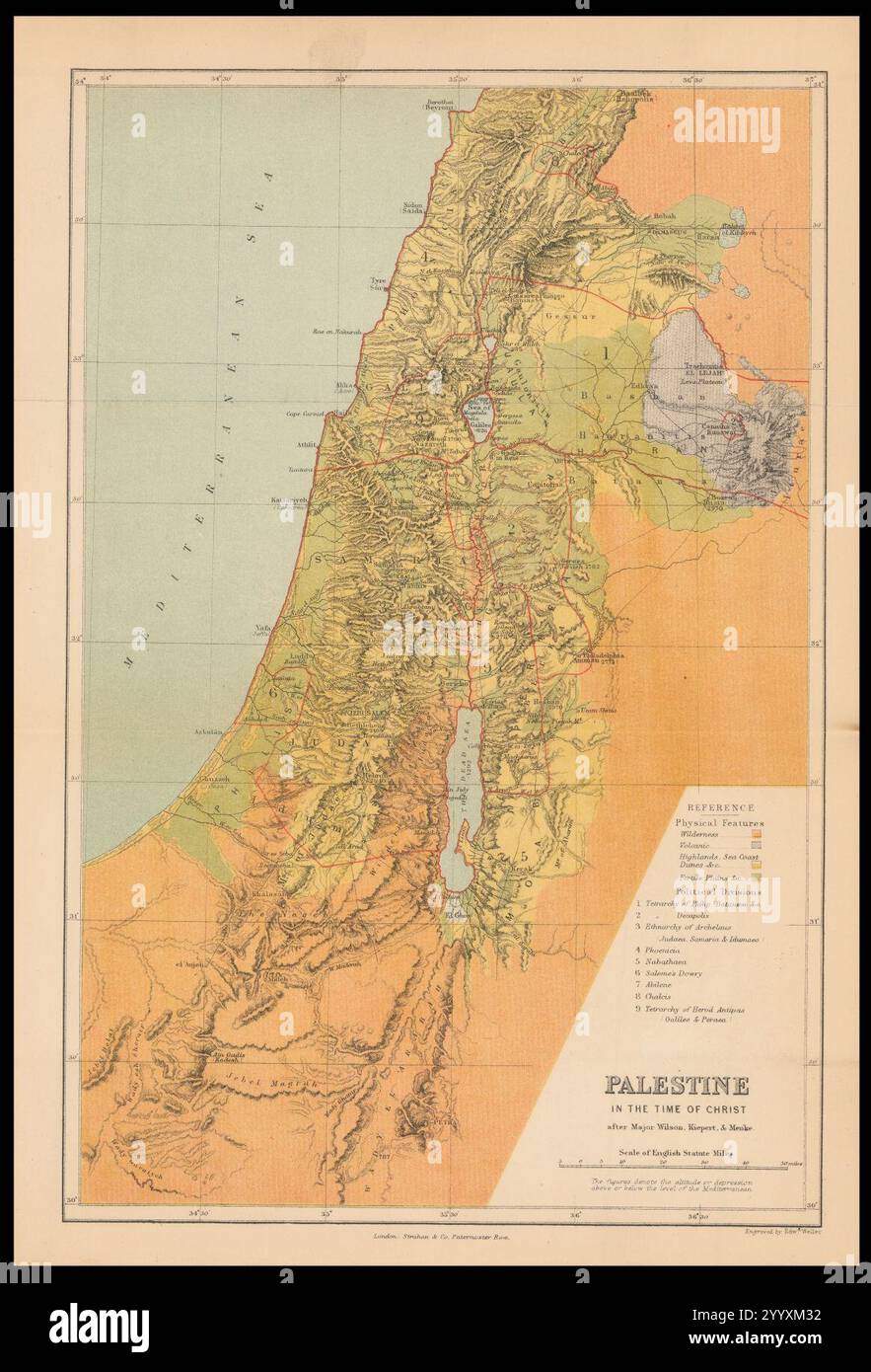 Edward Weller, Palestine in the time of Christ.after Wilson, Kiepert ...